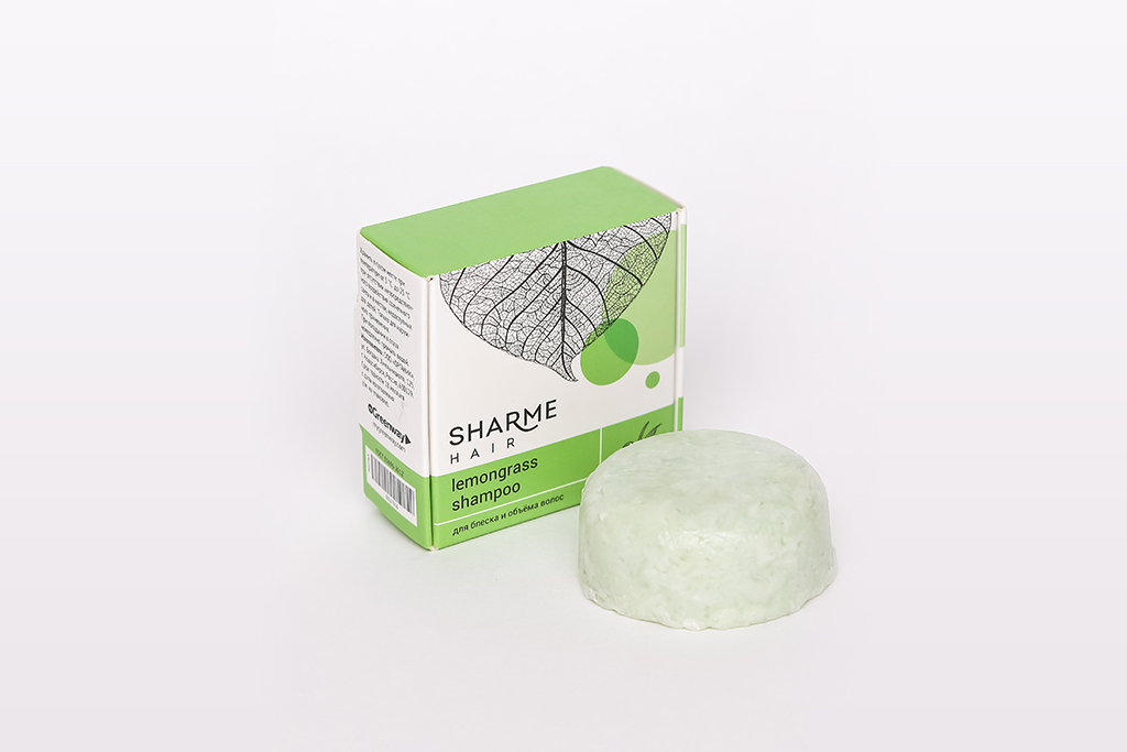 Натуральний твердий шампунь Sharme Hair Lemongrass (лемонграс ...